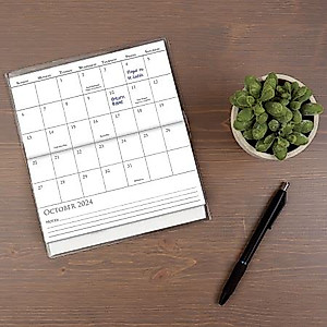 2024 Pressed Flowers Handy Planner Pocket Calendar & Memo Pad, 3.5-Inch x 6.5-Inch Size Closed, 7-Inch x 6.5-Inch Size Open, Bookstore-Quality Monthly Calendars With 30 Note Pages for Kitchen &