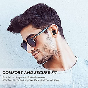 Xmythorig Wireless Earbuds Bluetooth 5.3 Headphones with Superior Stereo Sound, Bass Boosted, IPX8 Waterproof Earphones, 8Hrs Long Playtime/Single Charge, Touch Control in-Ear Headset w/Mic