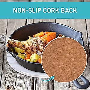 Stylish Trivets for Hot Dishes - Set of 2 - Ceramic Hot Pads for Kitchen Counter - Heat Resistant Mat - Trivets for Kitchen Counter - Farmhouse Style Hot Pot Holder - Trivets for Hot Pots and Pans