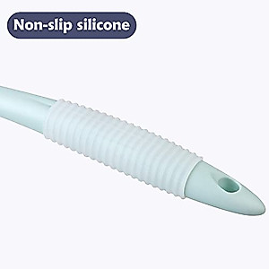 BEDELITE Back Bath Brush Long Handle for Shower - Soft Shower Brush for Men & Women,Back Brush Scrubber(16.4" Long), Skin Exfoliator for Bath Scrubber Body Brush(Blue)