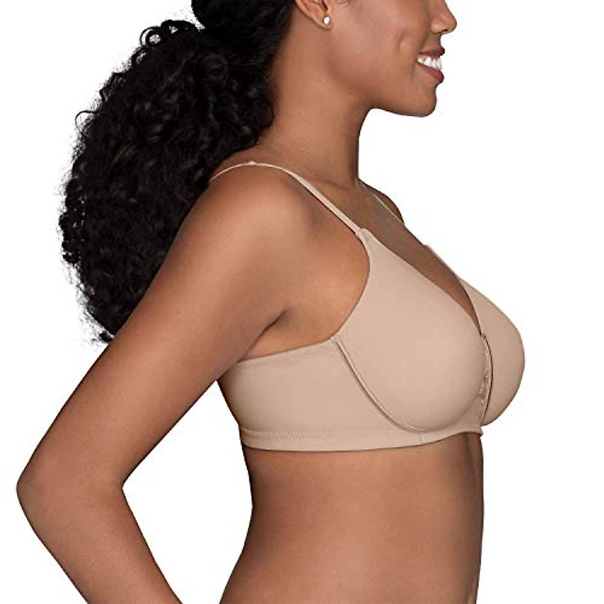 Vanity Fair womens Full Figure Beauty Back Smoothing Bra, Wirefree - Beige, 38D US