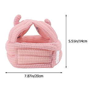 Zerodeko Baby Helmet Safety Head Cushion Safety Crash Helmet with Bumper Bonnet Adjustable Cap Shockproof for Running Walking Crawling Pink