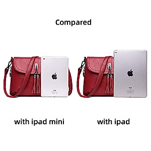 MINTEGRA Crossbody Bag for Women with Tassel Functional Shoulder Purse Saddle Messenger Bag