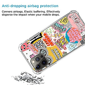 Nebruski Indie Aesthetic Quotes Collage Case Compatible with iPhone 13, Positive Quotes Case for Teens Men and Women, Cool Trendy Soft TPU Bumper Case for iPhone 13