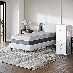Sven & Son Gel Memory Foam Mattress, Premium Materials, CertiPUR-US, Made in The USA, 10 inch Firm - TwinXL