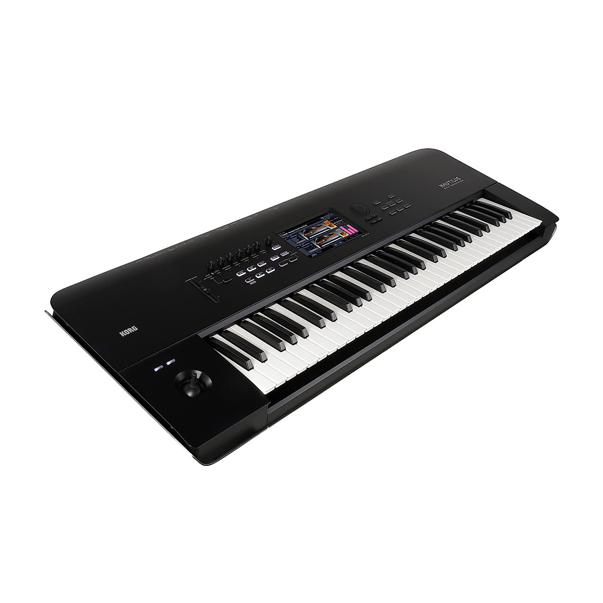 Korg NAUTILUS 61-Key Workstation Synthesizer Bundle with Keyboard Stand and 6-Feet TRS Cable (2-Pack) (4 Items)