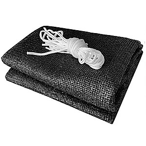 Alion Home 40% Sunblock Shade Cloth with Grommets - Garden Netting - Sun Shade Cover for Garden Patio Plants - Black (6' x 4')