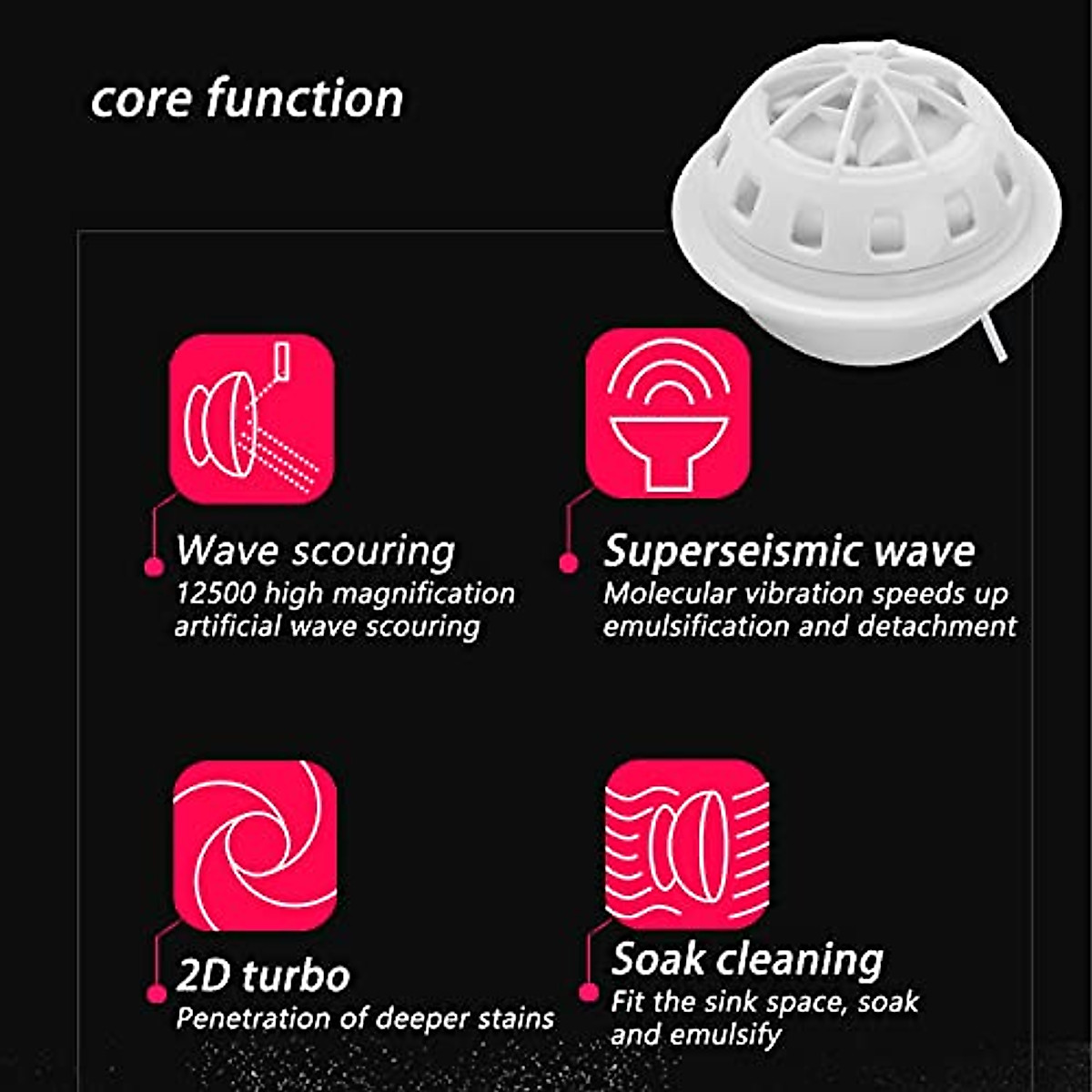 Luroze Mini Dishwasher, Portable Usb-powered High Pressure Wave Turbo Dishwasher with 2 Modes,Automatic Shut off Efficient Cleaning Small Dish Washing Machine for Travel Kitchen Tableware(white)