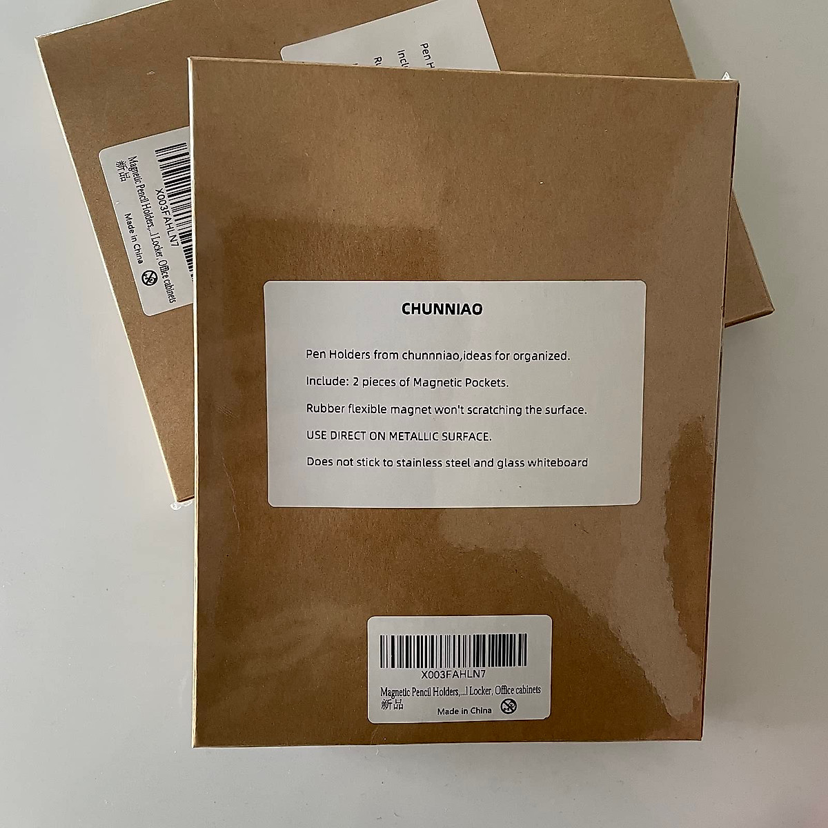 CHUNNIAO Magnetic Pencil Holders,Whiteboard Accessory Strong Magnets,Storage Pen Pocket for Your Fridge, School Locker, Office cabinets