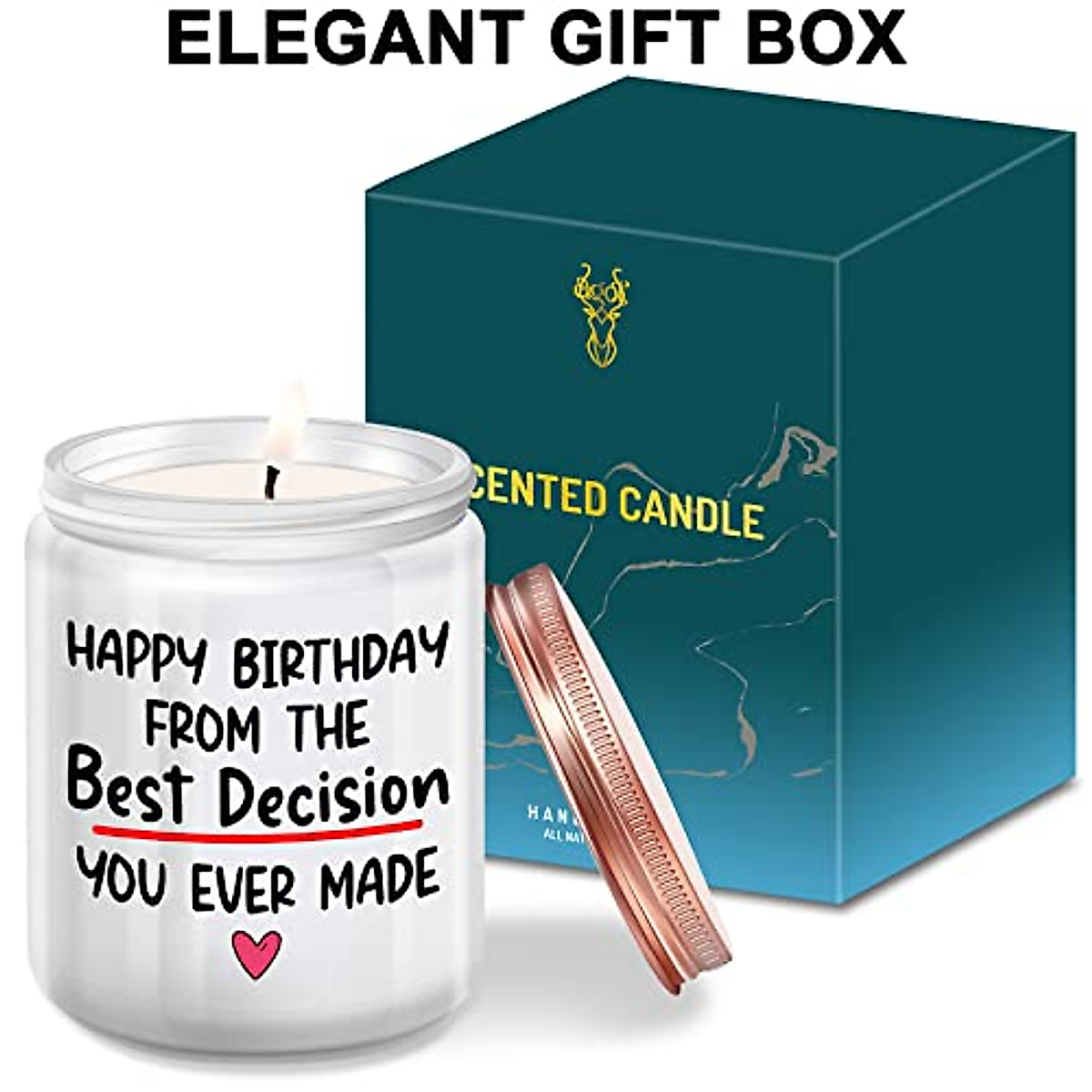Birthday Gifts for Wife from Husband- Happy Birthday Gift Ideas for Her Him- Funny Women Birthday Gifts for Girlfriend from Boyfriend - Lavander Scented Candles