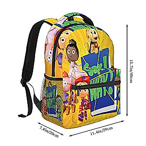 CONPELSON Backpacks Super Anime Why! Adjustable Laptop Backpack Double Shoulder Bag for Women Men Climbing Shopping Work