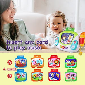 Kidpal Music Toys for Toddlers, Karaoke Jukebox with Microphone for Kids 2 3 4 Year Old Girls and Boys, Baby Musical Toys With Singing Recording & Voice Changing Function Musical Player Gift for Xmas1