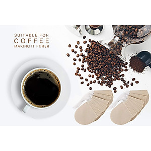 Tea Filter Bags, 300pcs Disposable Empty Tea Bags Tea Infuser Drawstring Teabags Safe Natural Material Tea Bags for Loose Leaf Herbs Teas (Round Shape)