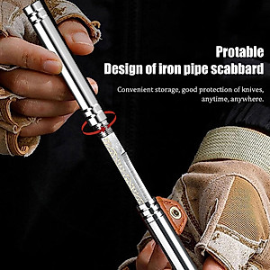 2pcs Fruit Knifes - Multipurpose Outdoor Portable Fruit Knife with Sheath, Stainless Steel Blade, All Steel Solid Handle for Home Use, Outdoor Camping