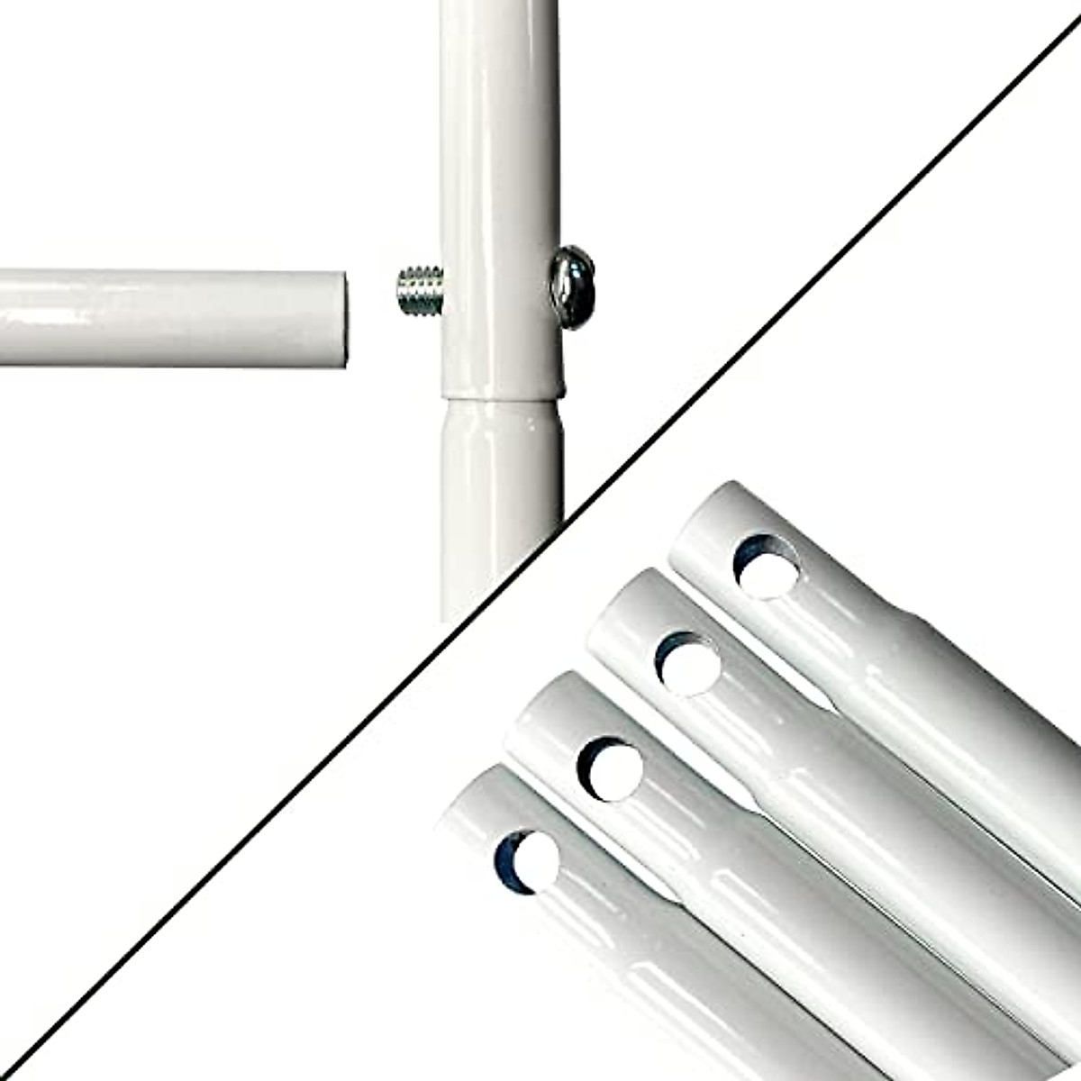 7.8 Ft Metal Garden Arbor Wedding Arch, 2 Sizes Free Combination for Various Climbing Plants, Rose Vines, Bridal Party Decoration (White)