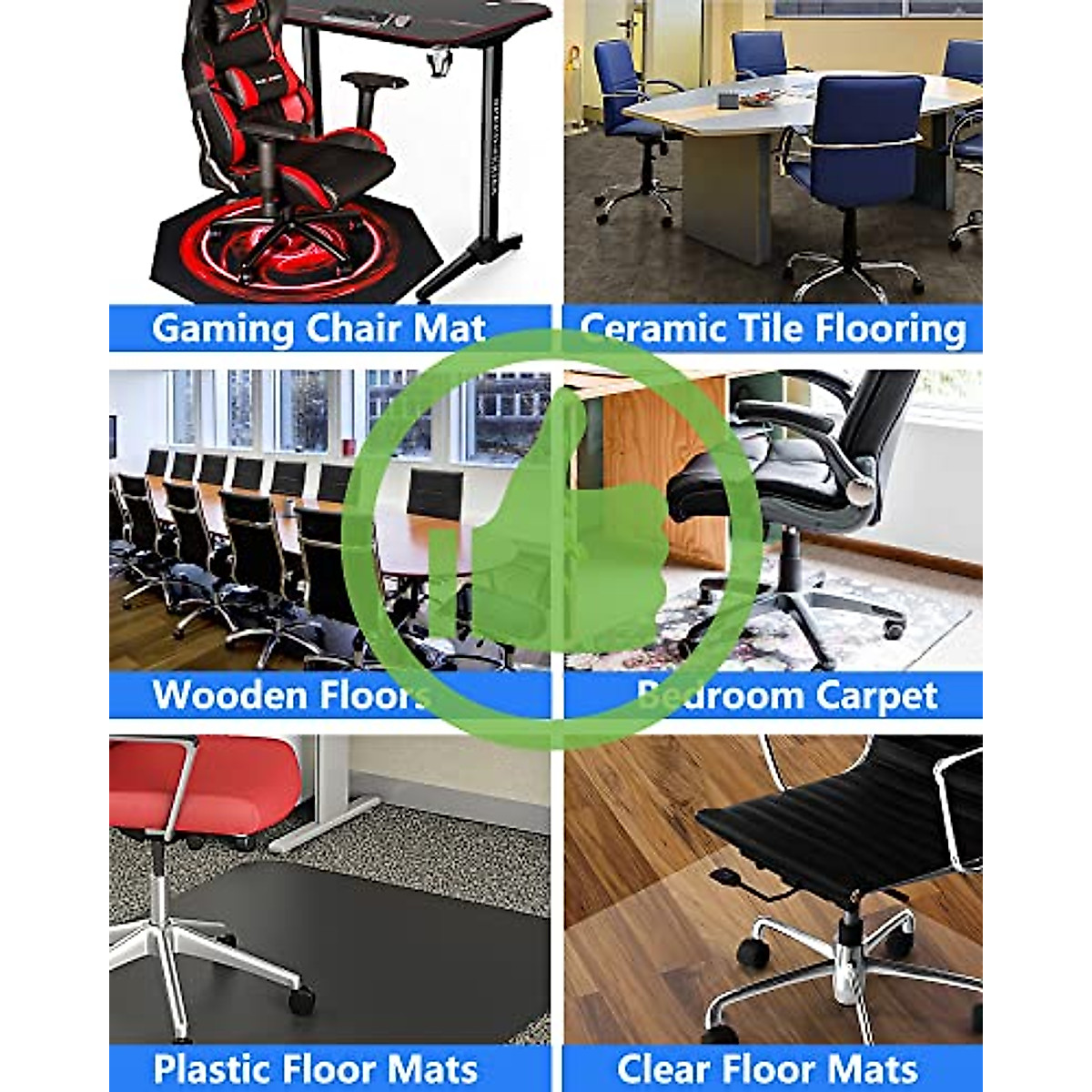 Office Chair Wheels Brozigo Chair Wheels Replacement 5-Pack, Office Chair Casters Heavy Duty Replacement for Hardwood Floors and Carpet, 2 inch Fits 99%, Black