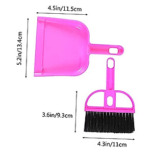 Cleaning Tools Duster Mini Brush Brooms Broom and Dust Pan Mini Dustpan and Brush Mini Keyboard Brush Computer Broom Household Supplies Cleaning Utensils Cage Cleaner Rosy BCOATH