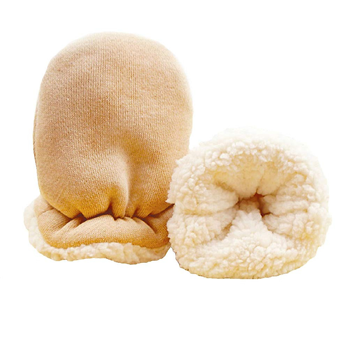 Paladoo Baby Mittens Sherpa Lined Fleece Winter (0-6,6-12 Months 2 pair)