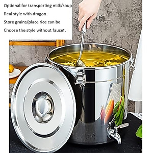 Stock Pot With Spigot - Stock Pot, Soup Pot With Lid, Stainless Steel Stock Pot, 201 Stainless Steel Soup Bucket/Sealed Bucket/Transportation Bucket, Cooking Pot With Non-Stick Coating ( Size : 30*30c