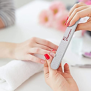 Maryton Nail File 12 PCS Emery Board 100/180 Grit for Acrylic Nails Poly Gel Nails Fingernail Files Set Manicure Kit Tools