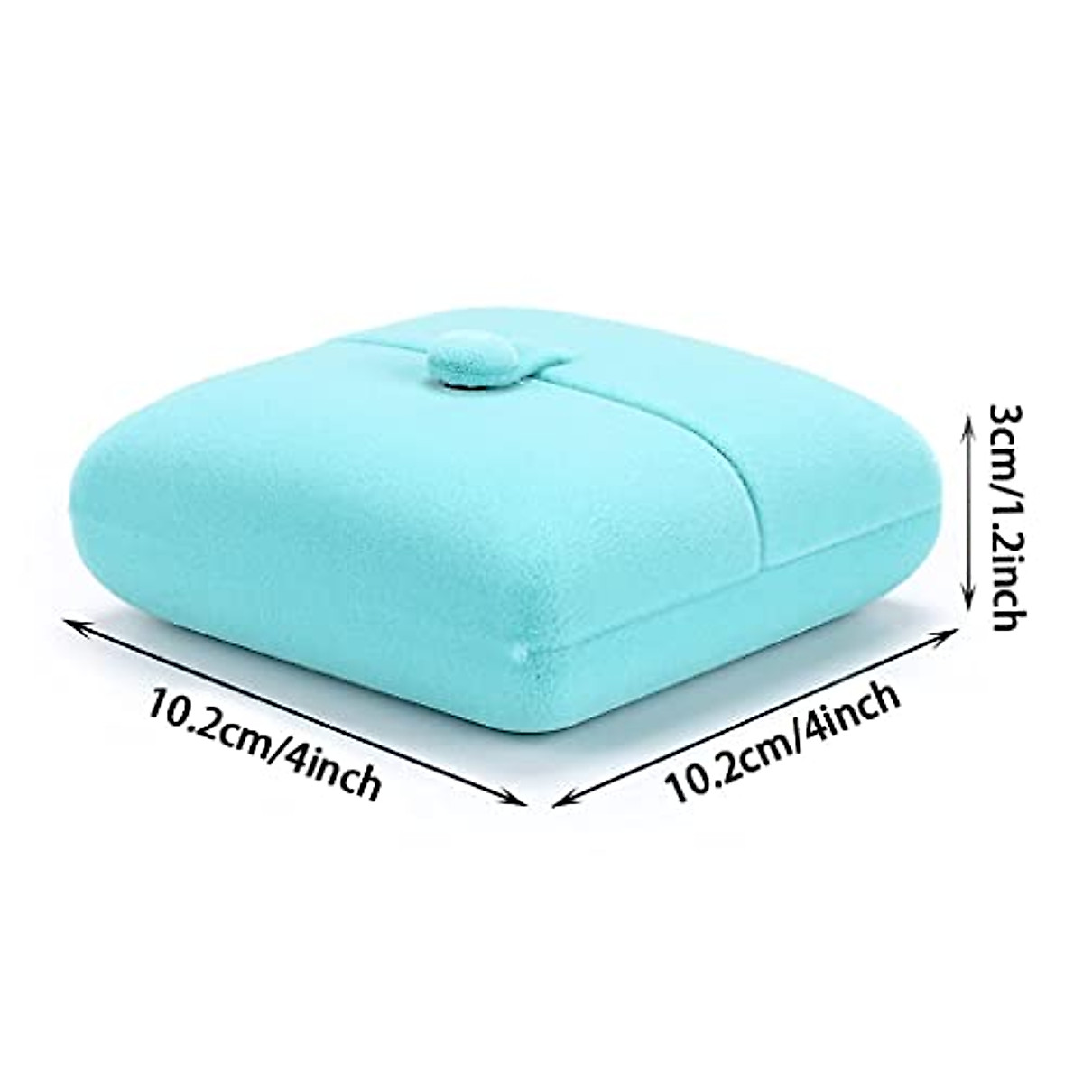 MDLUU Velvet Bracelet Gift Box, Bangle Holder Case, Jewelry Storage Displays for Birthday, Wedding, Valentine's Day, Anniversary (Cyan Blue)