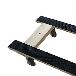 Dolly Cart Heavy Duty for Furniture Moving with 4 Wheels H Frame Oak | Full Length Rubber Tread Dual Rail | 18x38