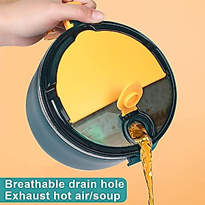 Ajerg 1300ml Rapid Ramen Cooker - Microwave Ramen Bowl Set Noodle Bowls With Lid Speedy Ramen Cooker In 3 Minutes BPA Free Dishwasher Safe | Perfect for Dorm, Small Kitchen, Office