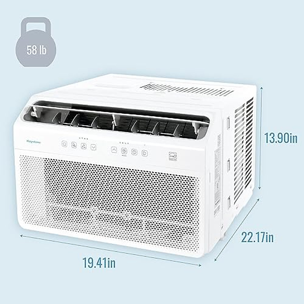 Keystone Energy Star 12,000 BTU Window Mounted Inverter Air Conditioner & Heater with Quiet, High Efficiency Operation and Remote, Window AC Unit for Apartment, Medium-Large Rooms up to 550-Sq.Ft.