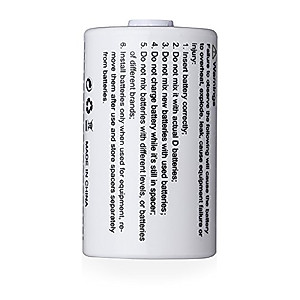 EBL D Size Battery Adapters, AA to D Size Battery Spacer Converter Case Use with Rechargeable AA Battery Cells - 4 Pack