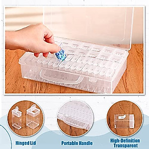 96 Slots Plastic Seed Storage Organizer Box, Seed Storage Box for Gardening Transparent Seed Storage with Label, Diamond Art Storage Containers