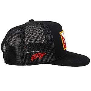 HOOEY Lone Star Beer Patch Adjustable Snapback Hat (Black/Black)