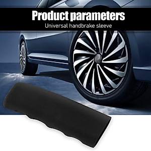 UGSHY Pack-1 Car Handbrake Cover, Wave Shaped Handbrake Protector, Silicone Decorative Cover, for Car Brake Levers (Black)