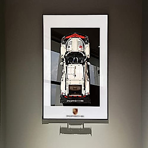 iLuane Display Wallboard for Lego 42083 Bugatti Chiron Bundle with Lego Porsche 911 RSR 42096, Collectibles Display Wallboard for Building Blocks (Only Display Wallboard)