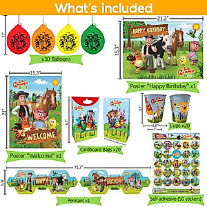 LA GRANJA DE ZENON Supply Birthday | Party Decorations Set serves 20 for Creating Theme Party