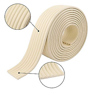 KOOLDOO Baby Proofing Edge Guards Padding, 12.5ft Extra Wide Edge Protectors with Adhesive 3M Tapes for Table, Desk(Beige)