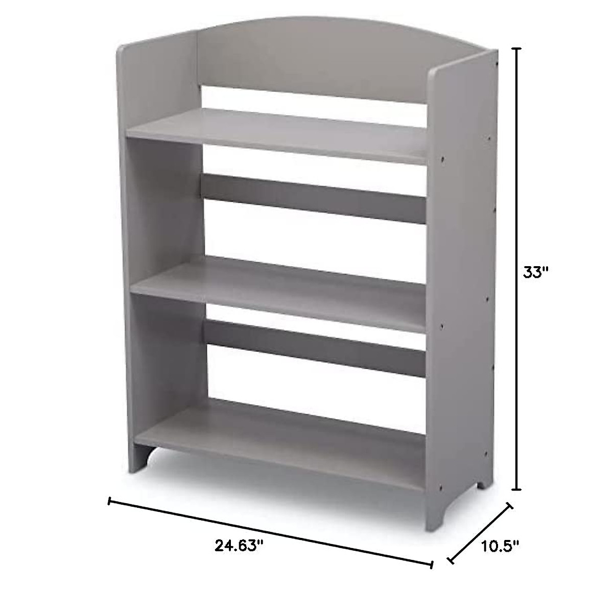 Delta Children MySize Bookshelf - Greenguard Gold Certified, Grey