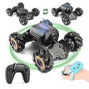Gesture Sensing RC Stunt Car Toys for 8-12 yr Boys&Girls Best Birthday Gifts- 2.4 Ghz 4WD 360°Spins Hand Controlled All Terrains Monster Truck Car Birthday Presents for Kids Age 8 9 10 11 12yr