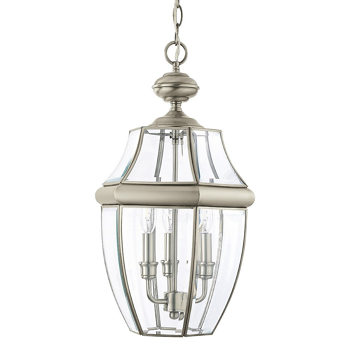 Sea Gull Lighting 6039-965 Lancaster Outdoor Pendant Lantern Outside Fixture, Three - Light, Gray