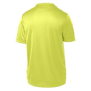 Joe's USA All Sport Neon Color High Visibility Athletic T-Shirts-M-NeonYellow