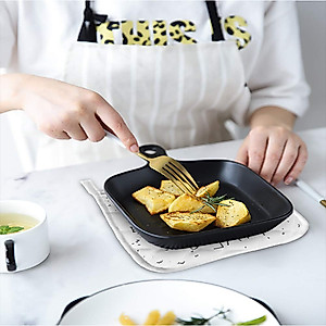 Set of Oven Mitt and Pot Holder Live Laugh Love Quote Oven Gloves Heat Resistance Non-Slip Surface for Kitchen BBQ Cooking Baking Grilling,Black White