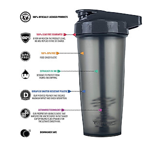 PerfectShaker™ ACTIV Shaker Cup, 28 oz - SLATE, Leak Free, Shatterproof, Water Bottle Shaker Bottle With ActionRod Sports Mixer Technology