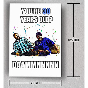 AUDIOWAVE PRINTING Funny 30 Year Old Birthday Card | Funny Meme Card | Friday Inspired Card | 30th Birthday Greeting Card | Birthday Gift | Blank Card