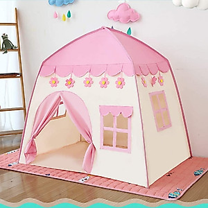 Kids Play Tent Princess Playhouse Pink Castle Playhouse.Outdoor Playhouse,Tent for Kids,Tents for Kids Play House.Toddler Tent.Pink Tent for Princess Tent