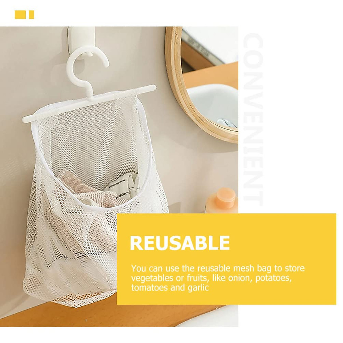 Toy Storage Toys 2Pcs Hanging Mesh Bags with Hook Multi-functional Mesh Clothespin Bags Mesh Storage Bag Mesh Laundry Hamper