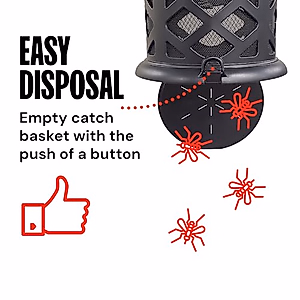 DynaTrap DT1130SR 1/2 Acre Mosquito & Flying Insect Outdoor Trap and Killer – Kills Mosquitoes, Flies, Wasps, Gnats, & Other Flying Insects - Bug Zapper Alternative - Black