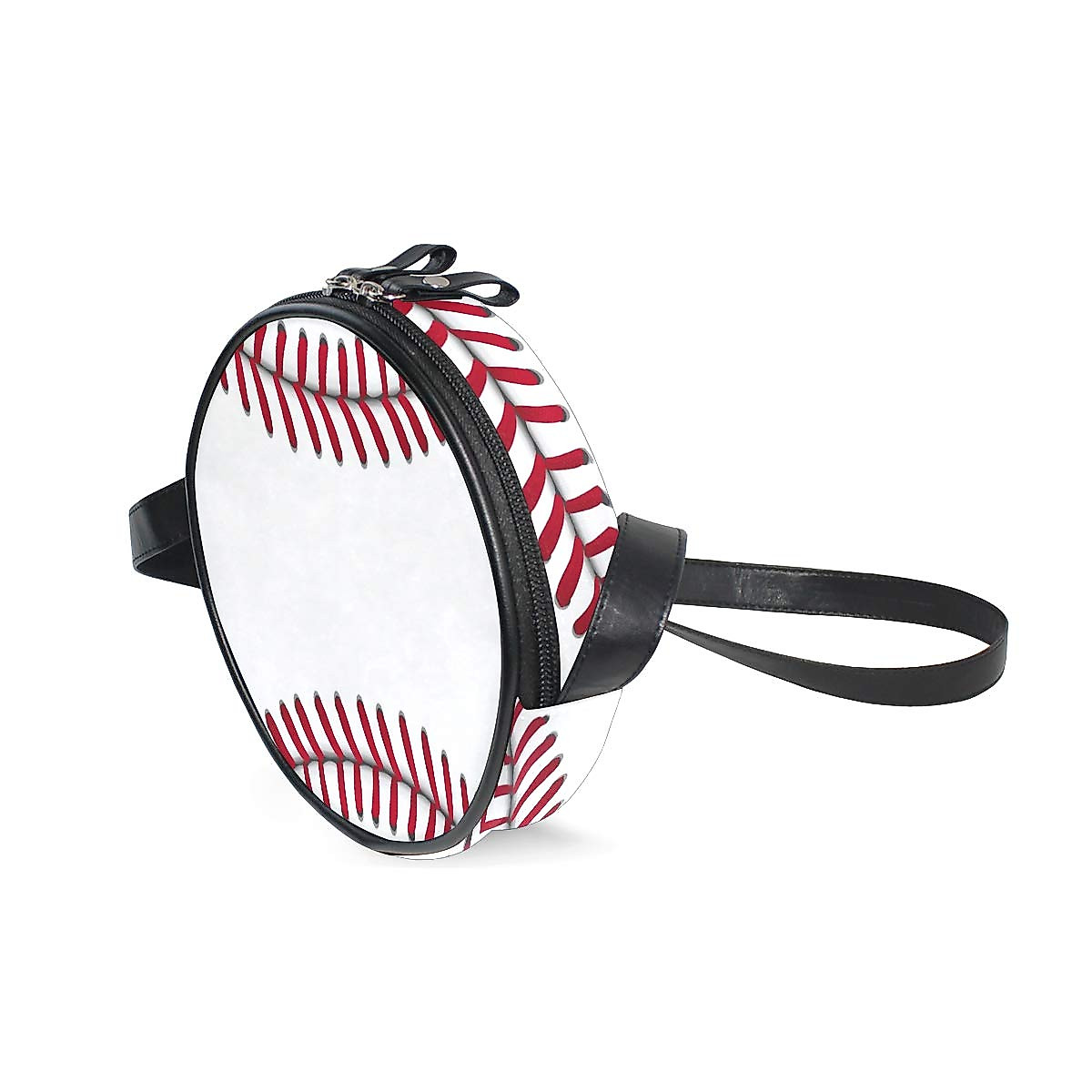 Women Round Crossbody Bag Baseball Sports Ball Small Circle Bag Handbag