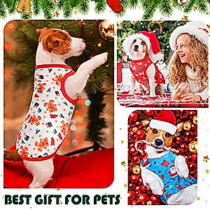 12 Pieces Christmas Dog Shirt Bulk Dog Christmas Outfit Christmas Dog Clothes Puppy Christmas Shirt for Small Dogs Christmas Home and Party Dog Supplies