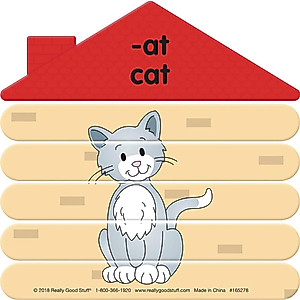 Really Good Stuff Build-A-Word-Family House Activity