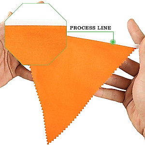 GCQQ 40Ft Orange Green White Pennant Banner, 2024 Graduation Pennant Flags Banner, Triangle Flag Bunting Garland, Pennant Bunting Garland for Graduation, Engagement Baby Shower, Dinosaur Birthday