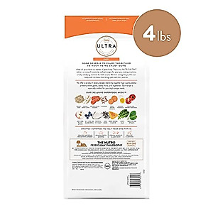 Nutro Ultra High Protein Natural Dry Dog Puppy Food with a Trio of Proteins from Chicken Lamb and Salmon, 4 lb. Bag